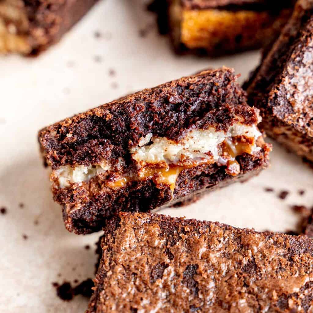 Samoa Brownies (Inspired by Girl Scout Samoa Cookies) – Broken Oven Baking