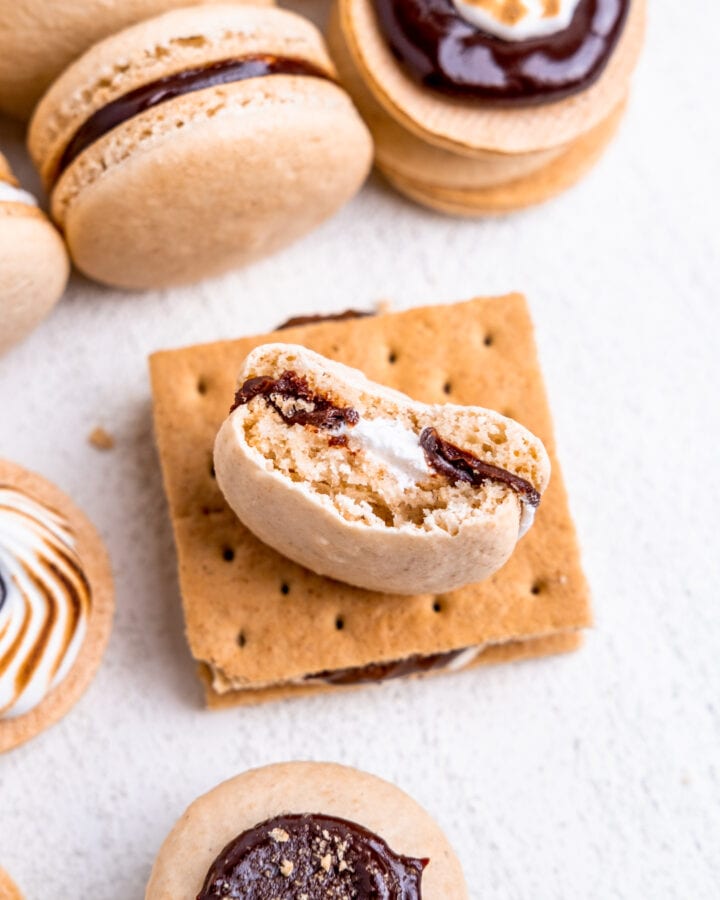 S'mores Macarons – Broken Oven Baking
