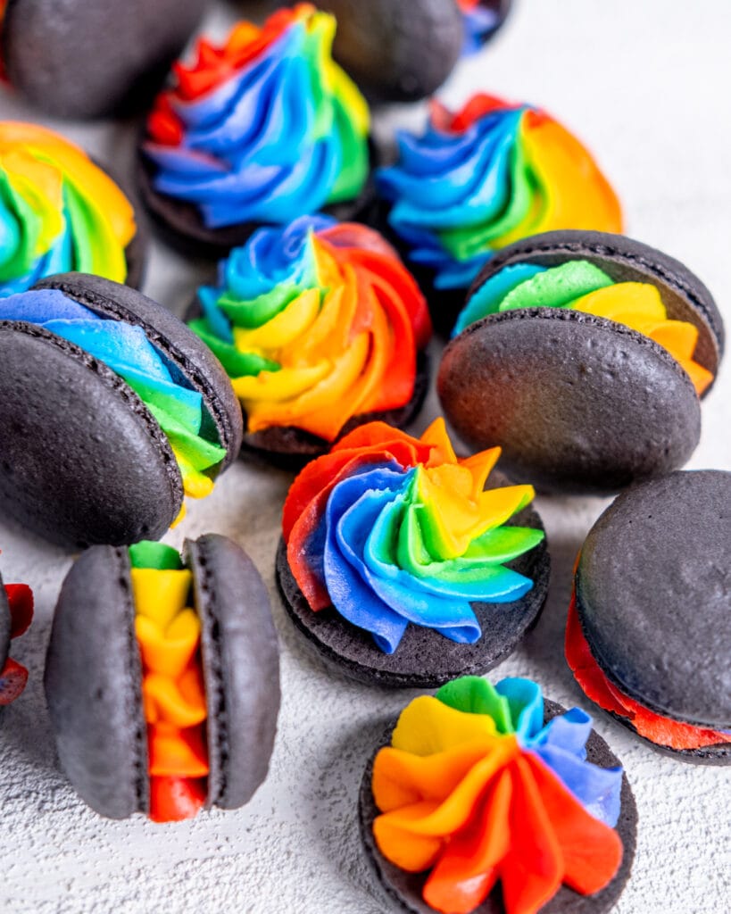 Rainbow Macarons – Broken Oven Baking