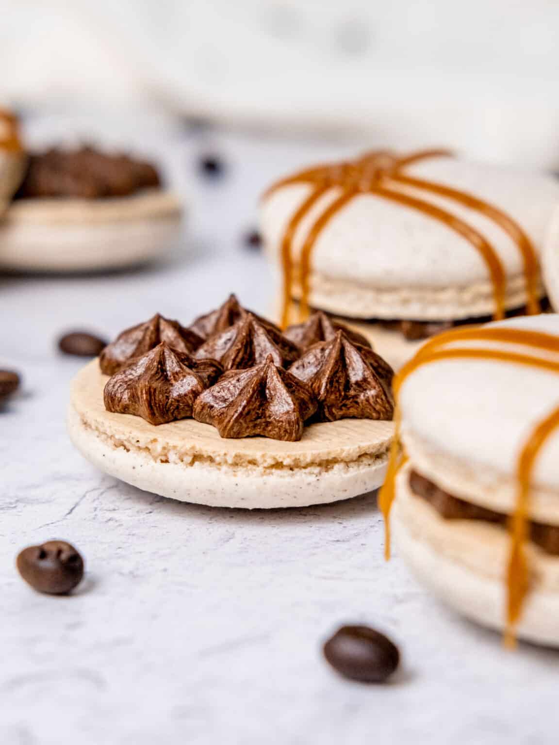 Dirty Chai Macarons – Broken Oven Baking