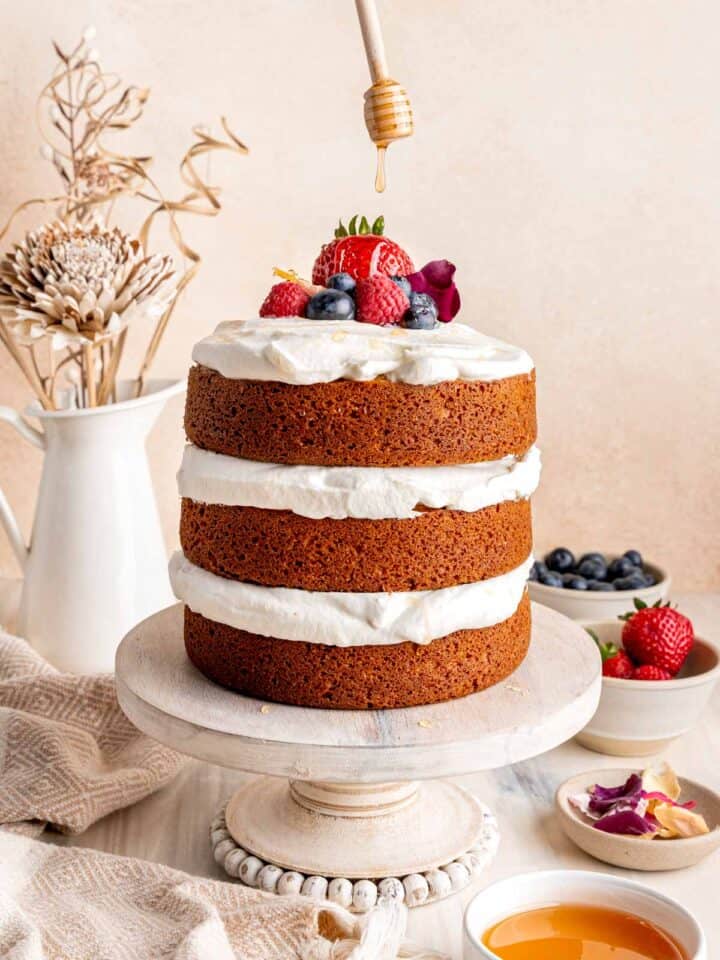 Simple Honey Vanilla Layer Cake – Broken Oven Baking