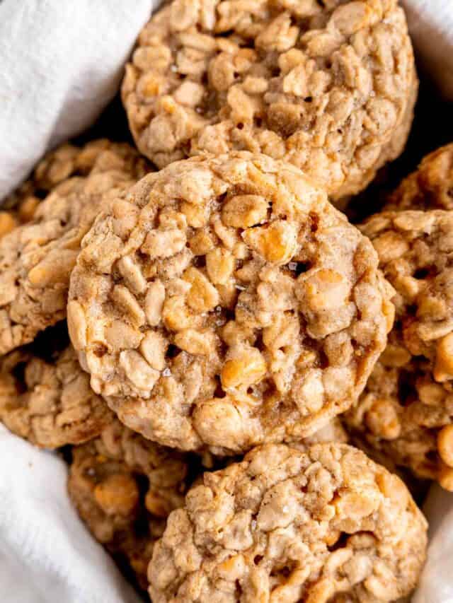 Chewy Salted Caramel Oatmeal Cookies – Broken Oven Baking