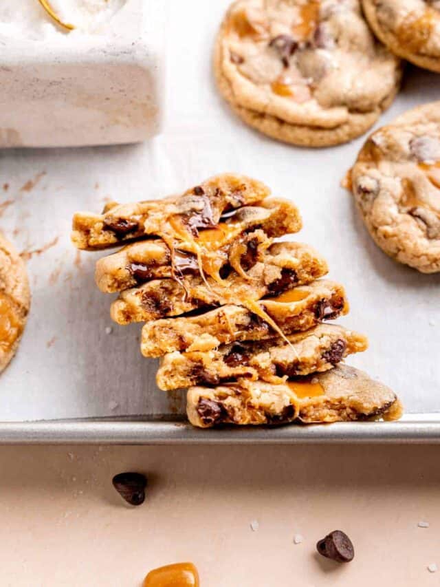 Salted Caramel Chocolate Chip Cookies – Broken Oven Baking