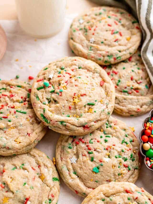 Soft Christmas Sprinkle Cookies – Broken Oven Baking