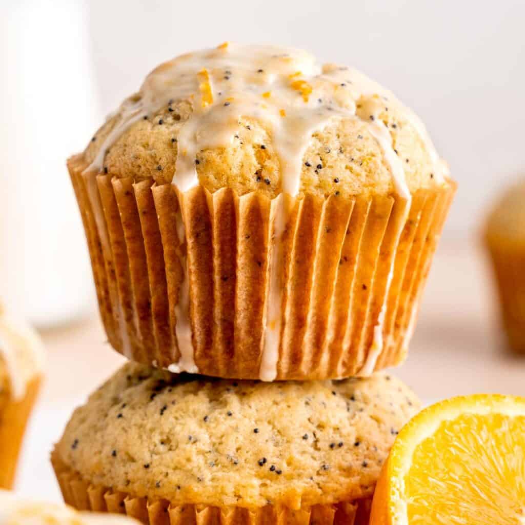 Orange Poppy Seed Muffins with Glaze – Broken Oven Baking