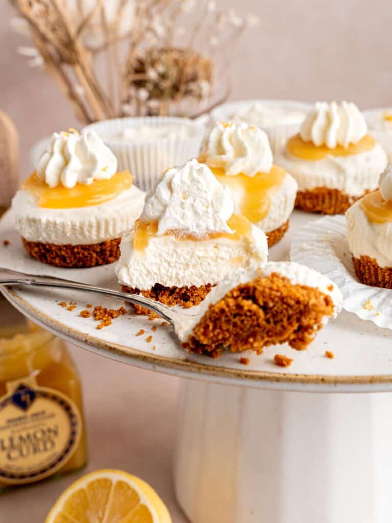 No Bake Mini Lemon Cheesecakes – Broken Oven Baking