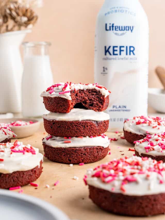 Red Velvet Cake Donuts with Cream Cheese Icing – Broken Oven Baking