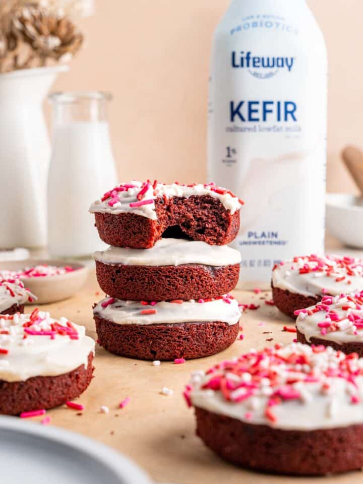 Red Velvet Cake Donuts with Cream Cheese Icing – Broken Oven Baking
