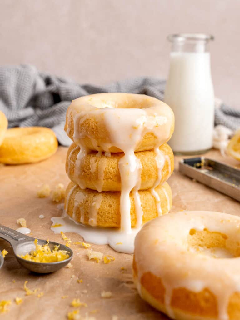 Baked Lemon Donuts with Icing – Broken Oven Baking