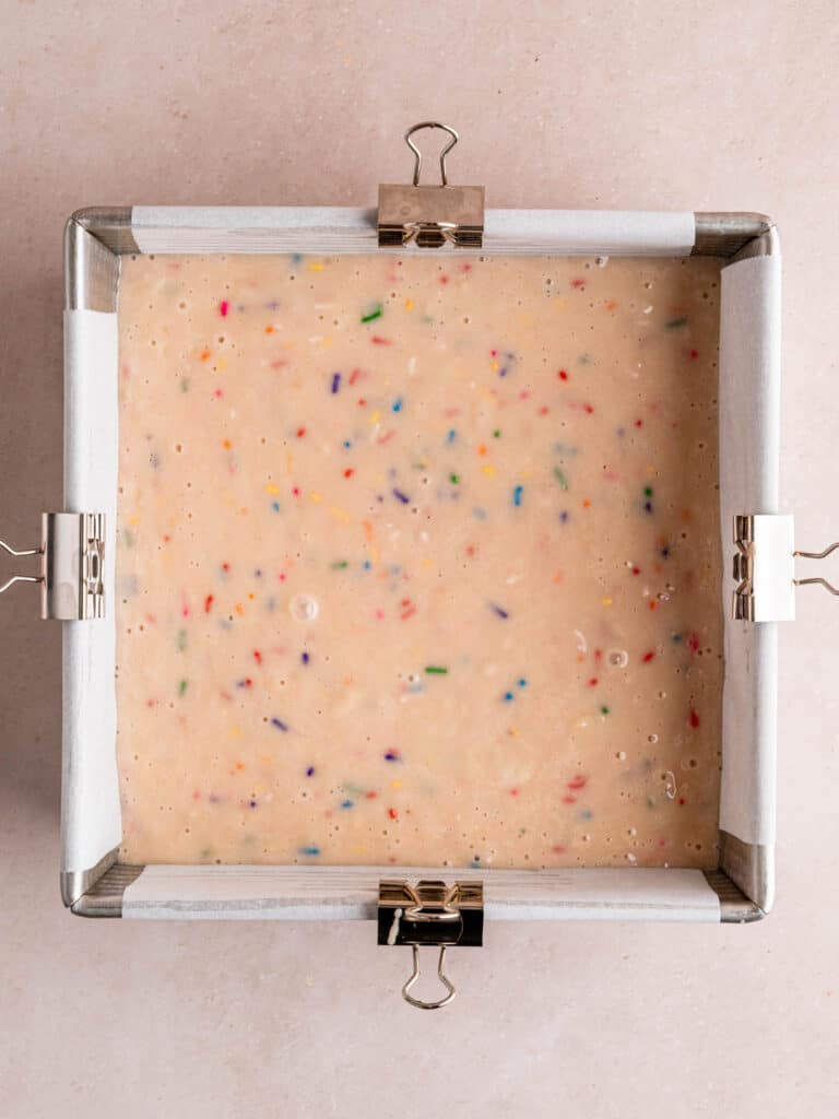 Easy Rainbow Sprinkle Cake with Vanilla Frosting – Broken Oven Baking