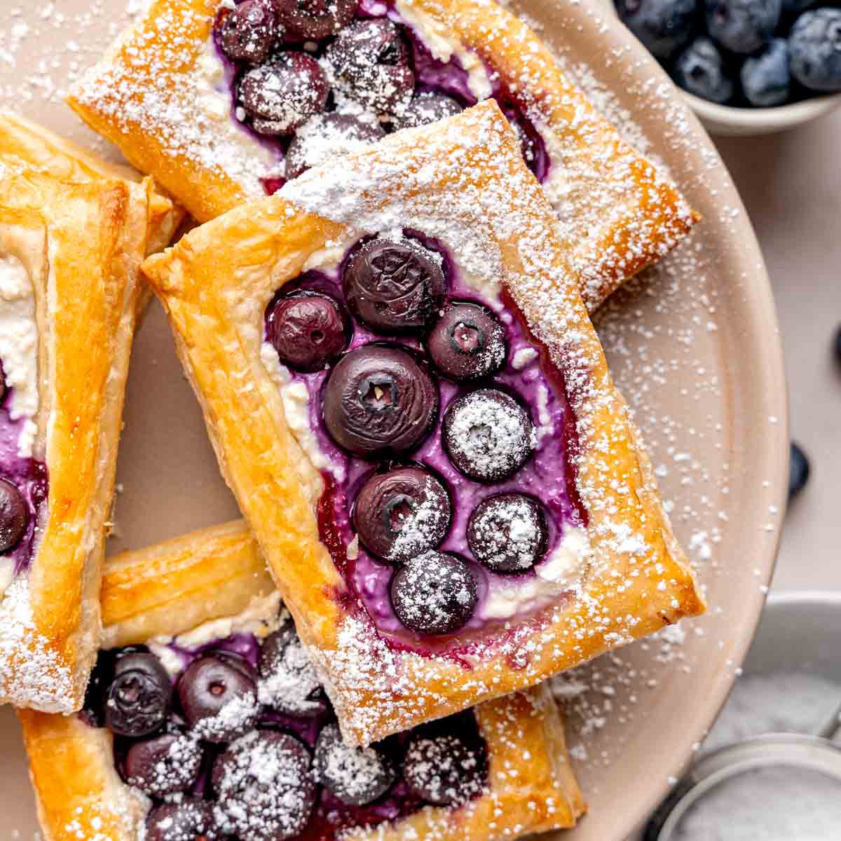 Easy Blueberry Cheese Puff Pastry – Broken Oven Baking