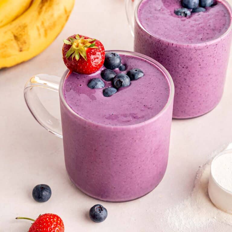 Banana Berry Protein Smoothie Recipe – Broken Oven Baking